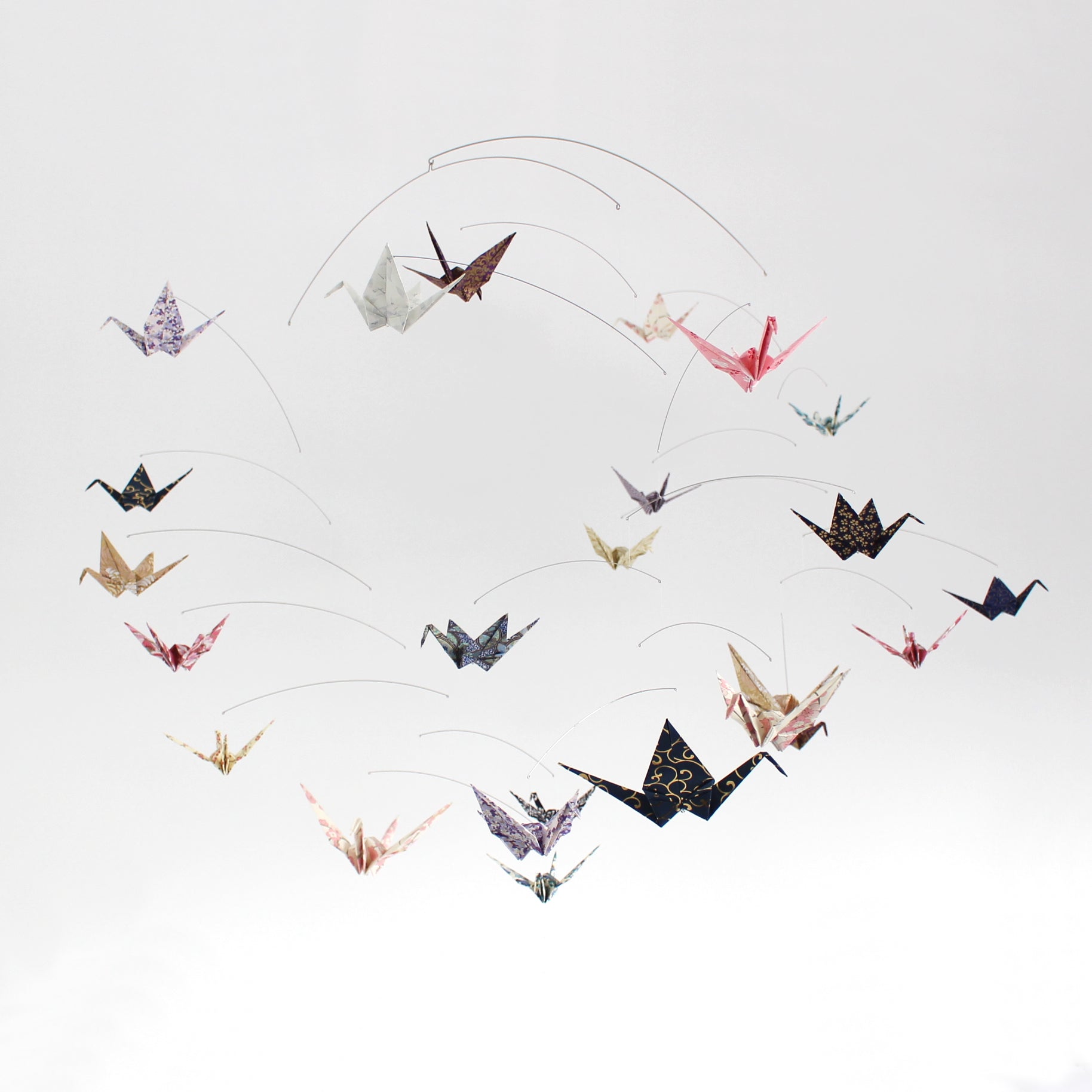 Giant Paper Crane Mobile in Prints – The Timeless Crane