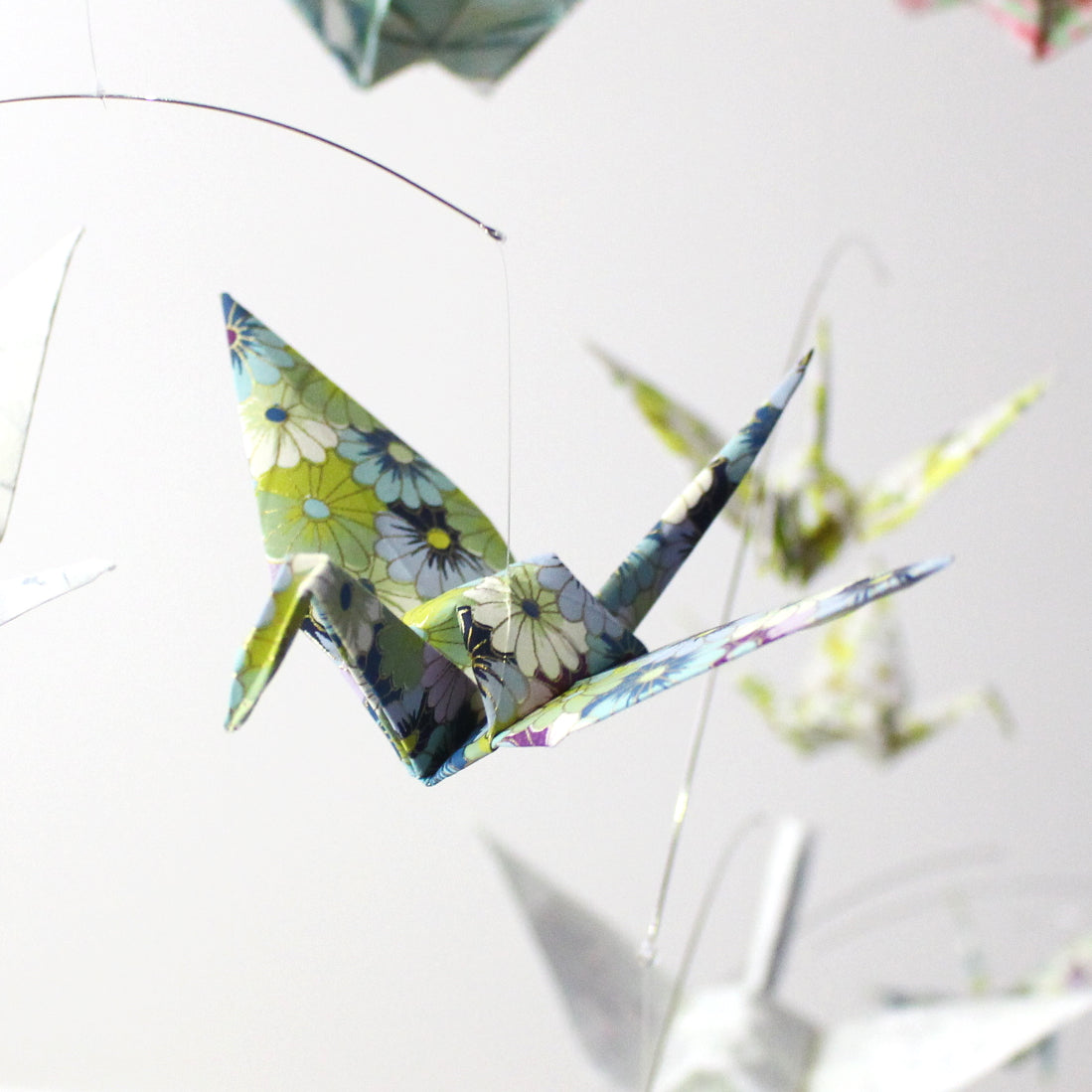 Origami Paper Crane Mobile with Handmade Paper – The Timeless Crane