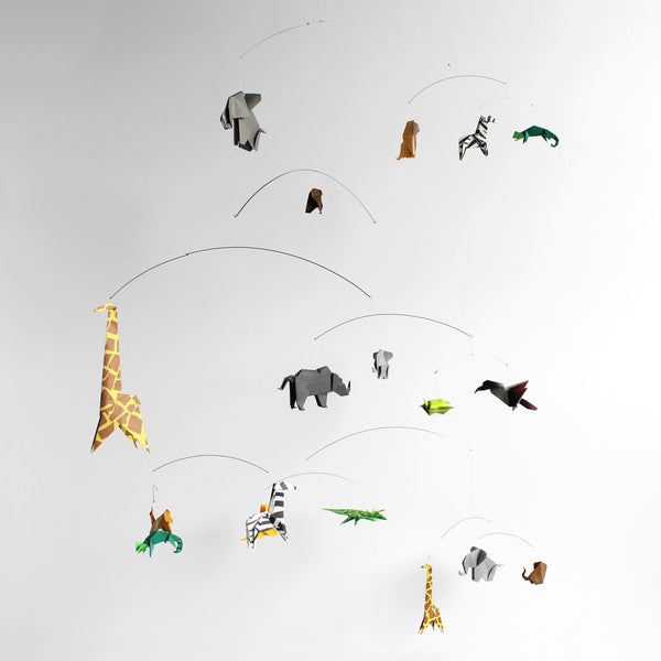 Safari Themed Origami Paper Mobile – The Timeless Crane