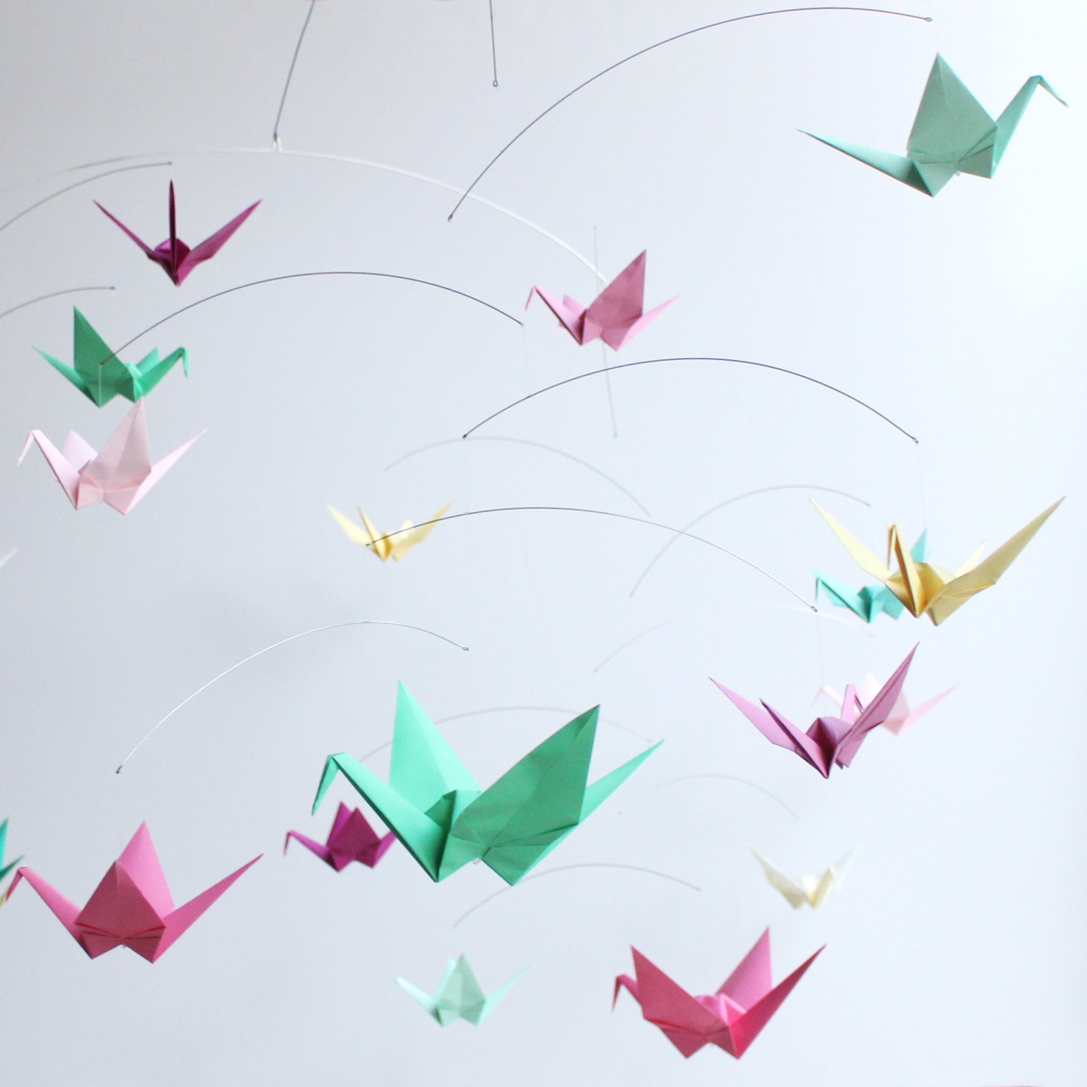 Giant Paper Crane Mobile in Solid Colors – The Timeless Crane